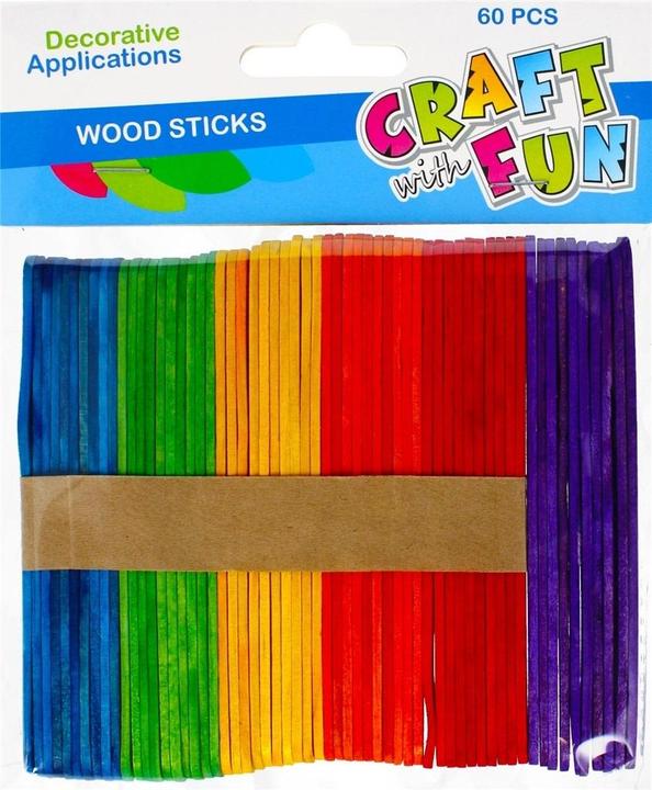Craft with Fun Farbige Holzstäbchen 60 Stk - kaufen bei Galaxus - Galaxus
