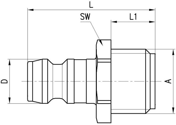 Lüdecke Anschlussnippel für Kupplung Form H, ohne Ventil - Galaxus