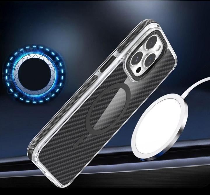 4Kom Back panel cover OEM FIBER Case comapitble with MagSafe for ...