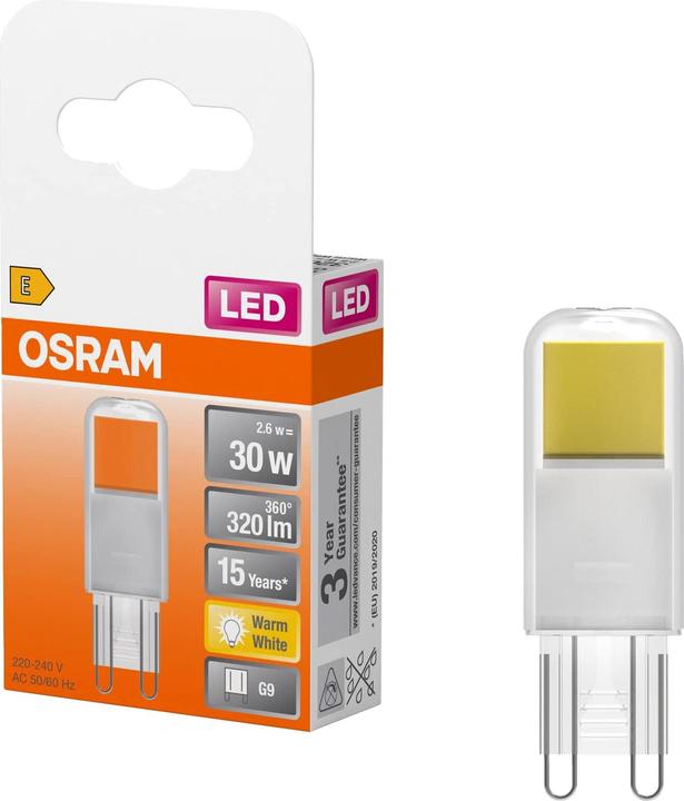 Ledvance LED PIN 30 320 2.6W LED PIN G9 2.6W 827 Clear G9 LEDPIN3032026W (G9, 320 lm, 1 x) - Galaxus