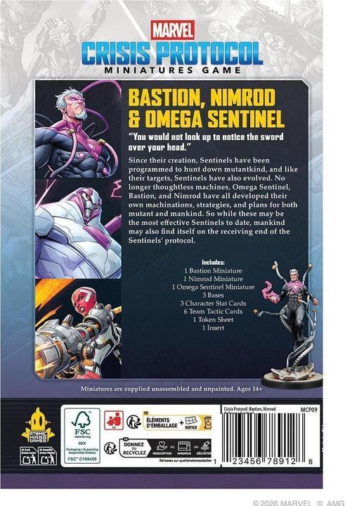 Atomic Mass Games Marvel Crisis Protocol - Bastion, Nimrod & Omega Sentinel