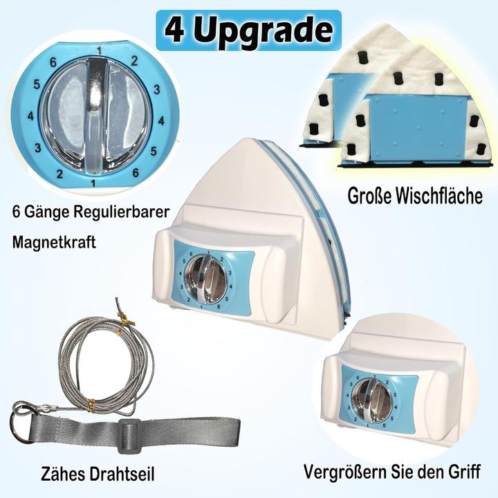 Hooha Magnetischer Fensterputzer für Mehrfachverglasung (8-40 mm)