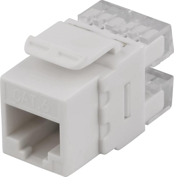 Deltaco UTP CAT6 Keystone connector 180 degree Tool-free - Digitec