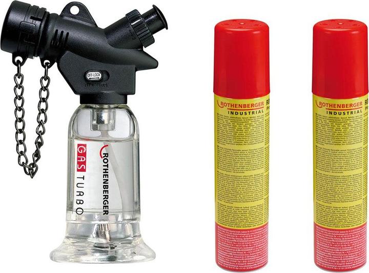 Rothenberger Industrial Pocket Torch Piezo inkl. 2x Nachfüllgas 100 ml ...