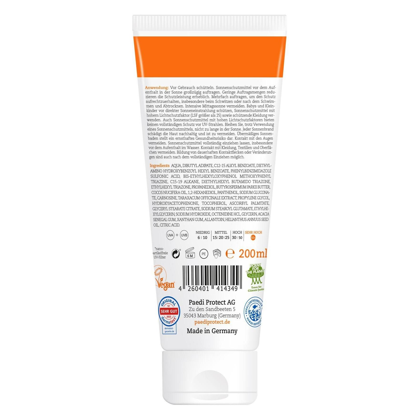 Paediprotect Sonnencreme LSF 50+ (SPF 50+, 200 ml)
