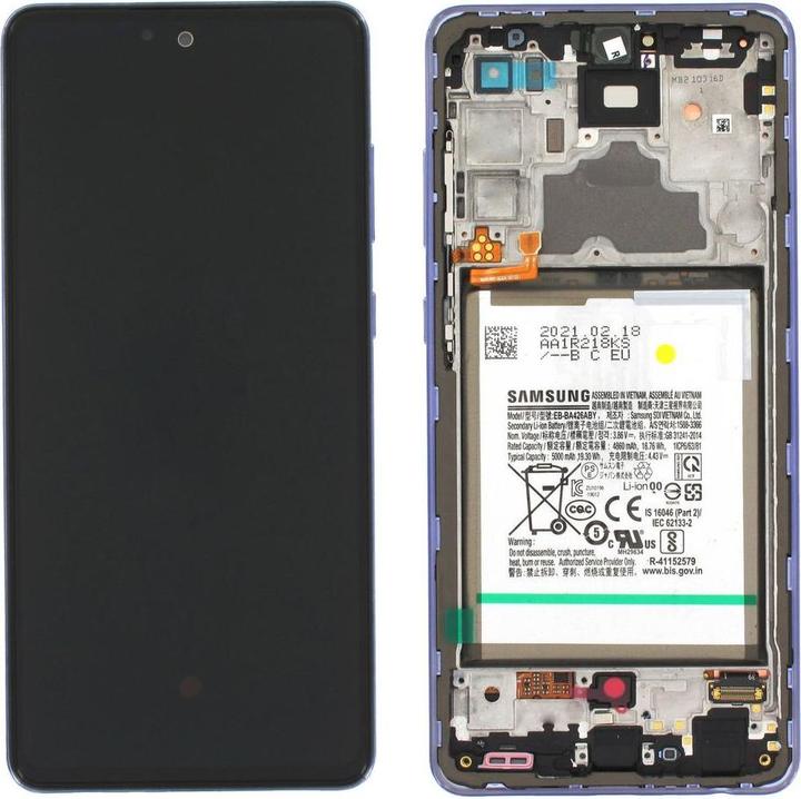 Samsung Galaxy A72 LCD Display with Battery Original - Awesome Violet ...