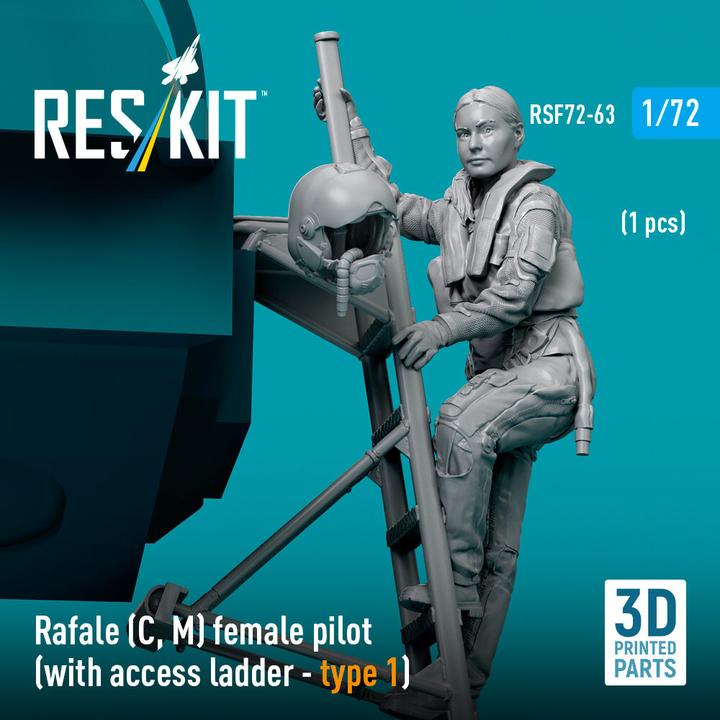 ResKit Rafale (C, M) female pilot (with access ladder - type 1) (1 pcs ...