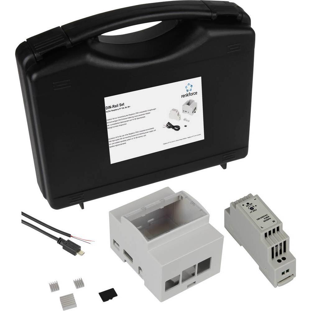 Renkforce Single Board Computer Expansion Kit DIN Rail Set f. 2 B, 3 B ...