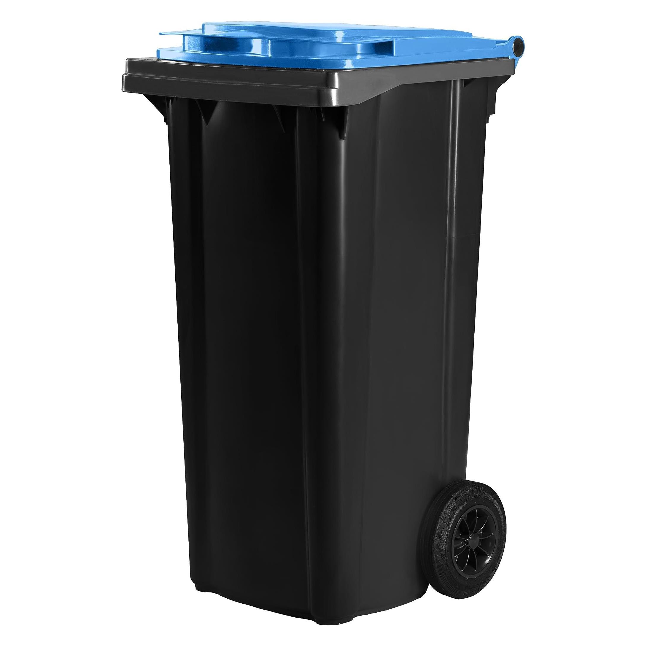 Hardwex Mülltonne mit Rädern und Deckel (120 Liter) (120 l)