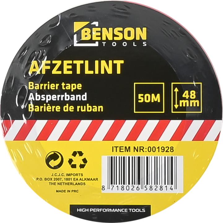 Benson Construction Sites 50m x 50mm Barrier Tape Flutter Warning ...