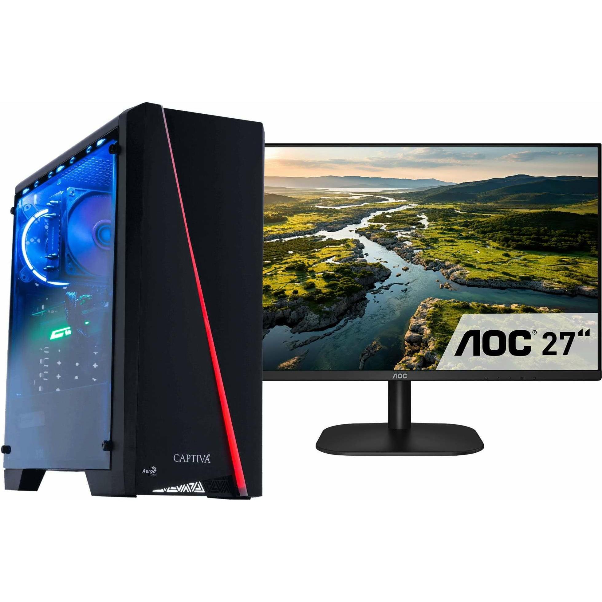 Captiva PC ADVANCED GAMING R91-395 TFT BUNDLE (RYZEN 5 7500F/RTX4060 ...