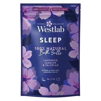 Westlab Sleep Epsom & Dead Sea Salts with Lavender Jasmine & Valerian 1kg