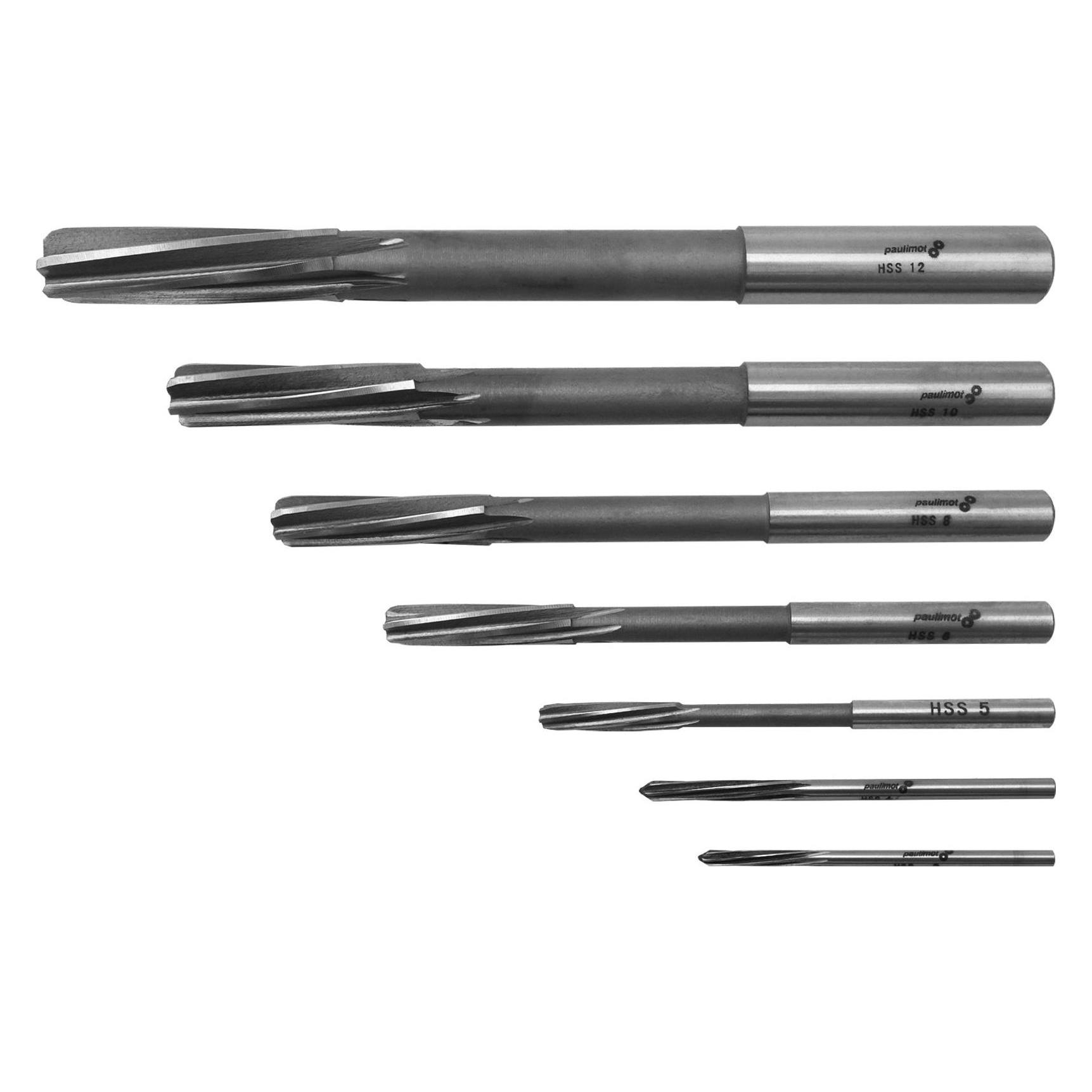 Paulimot HSS-Maschinenreibahlen-Set 7-teilig 3 - 12 mm, Passung H7