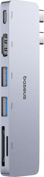 Baseus Hub 6in1 UltraJoy 2xUSB-C to USB-C+HDMI 4K@30Hz+2xUSB+SD/TF ...