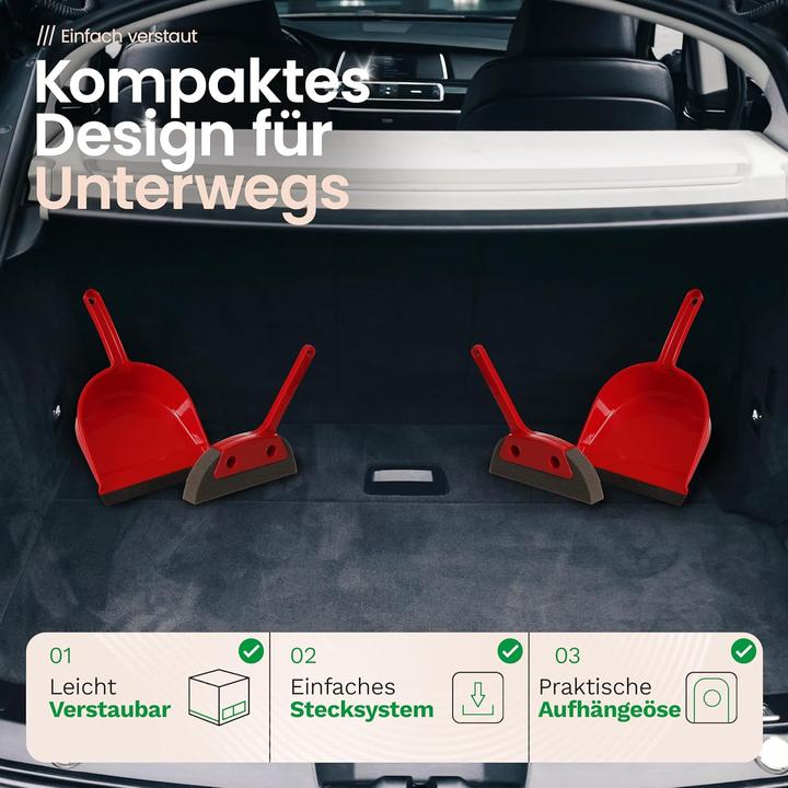 Novaliv Foam sweeping set I red I Shovel and broom I Foam hand brush ...