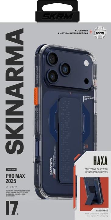 Skinarma Case Haxa for iPhone 17 Pro Max Magnetic Charging + Grip Stand ...