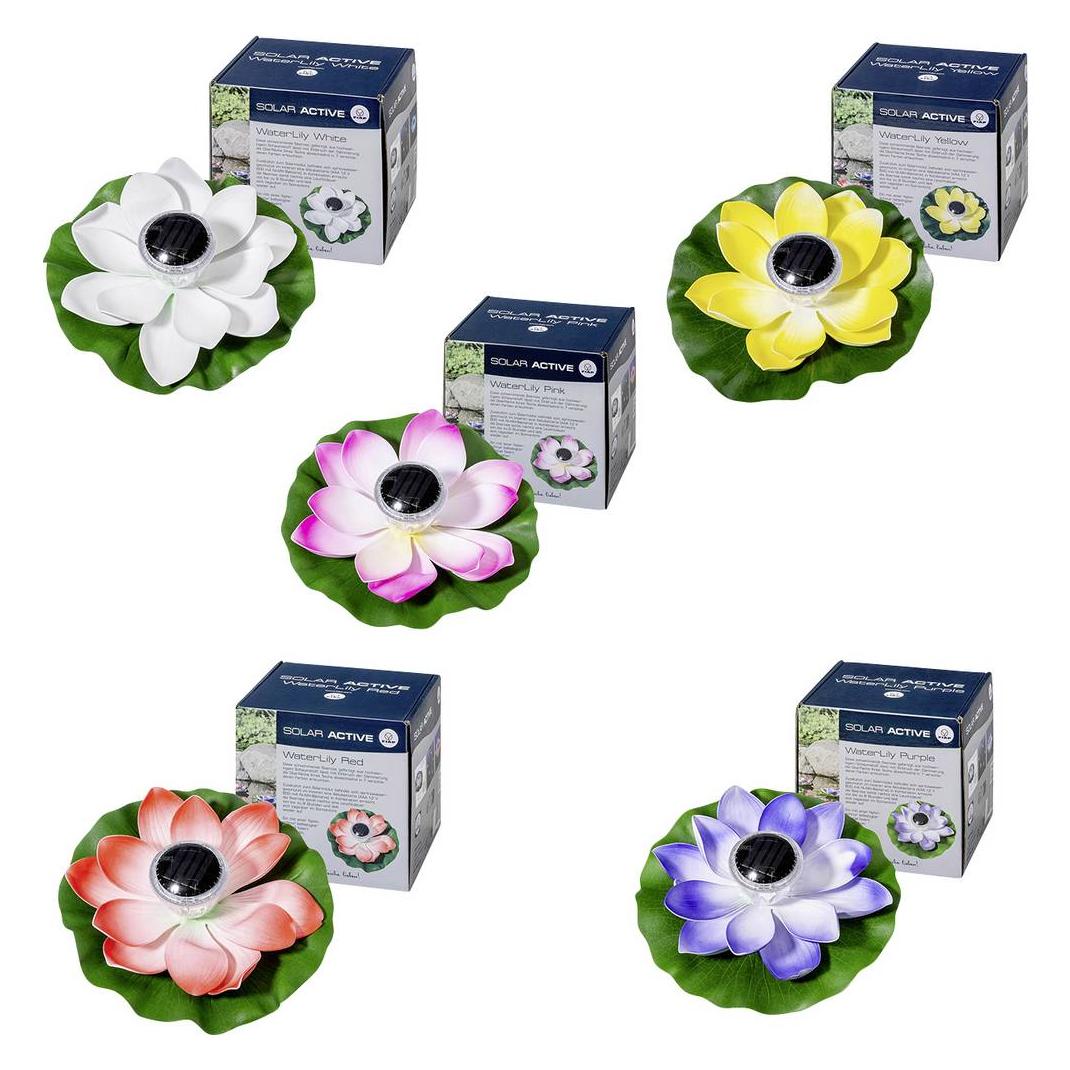 Fiap 3206-6 SOLAR ACTIVE WaterLily 5er SET Solar-Dekoleuchte 5er Set ...