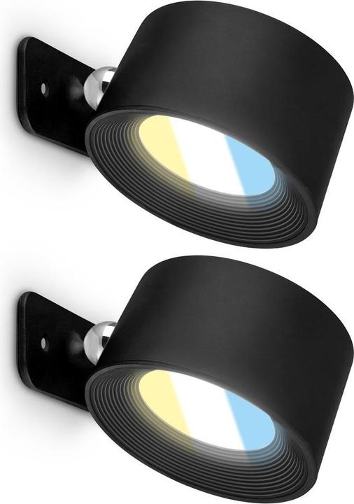 Briloner 2 x Magnetic Accu LED wall light, black - buy at Galaxus