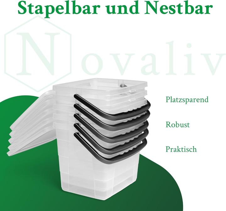 Novaliv Sparset Waschmittelbox mit Deckel 4 Liter + 7 Liter I ...