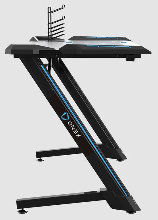 Onex GD1200Z RGB Gaming Desk w/Cup holder, headset hook, Gamepad holder ...