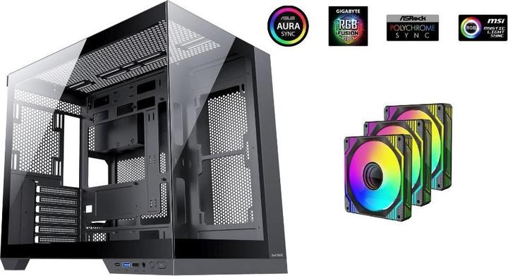 CAS 1stCOOL skříň DREAMER, Mid Tower, AU, USB 3.0, USB-C, 3x 120mm ARGB ...