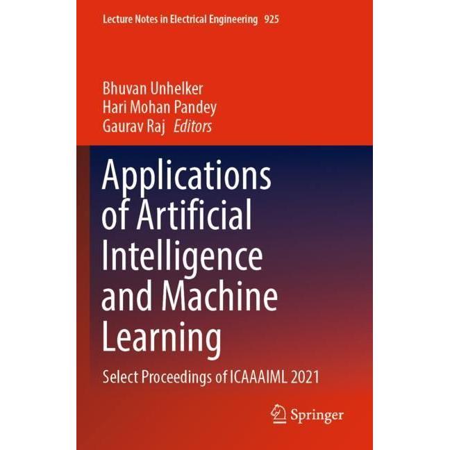 Springer Applications of Artificial Intelligence and Machine Learning ...