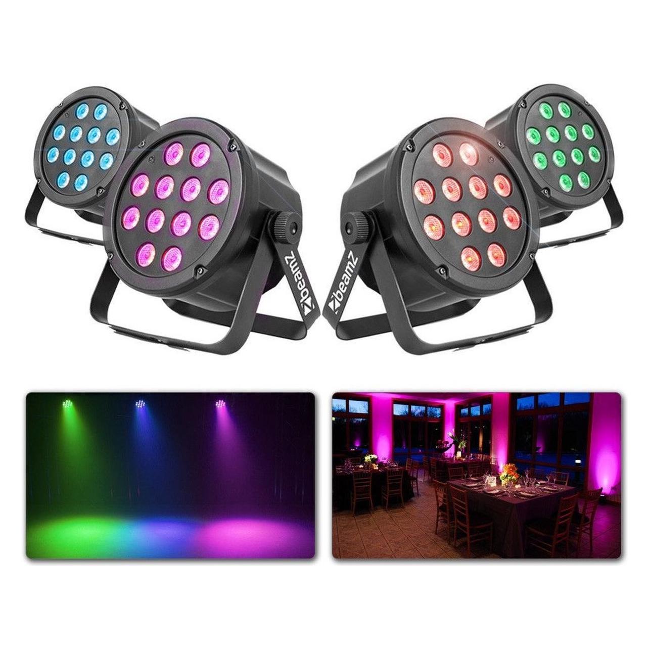 LED Par lichtset - BeamZ SlimPar35 lichtset met 4 krachtige par spots