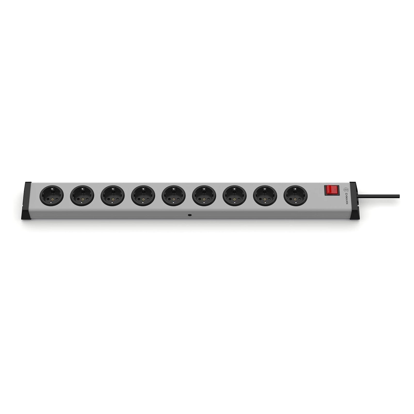 Ehmann 0201x00092301 Multiple socket outlet with switch 9-way grey ...