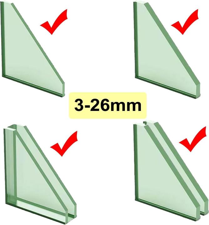 Hooha Magnetischer Fensterputzer, verstellbar 3-26mm
