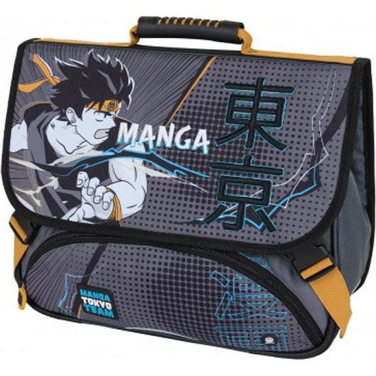 Oberthur Rucksack Manga Boy Schulsack, Schwarz und grau - Galaxus