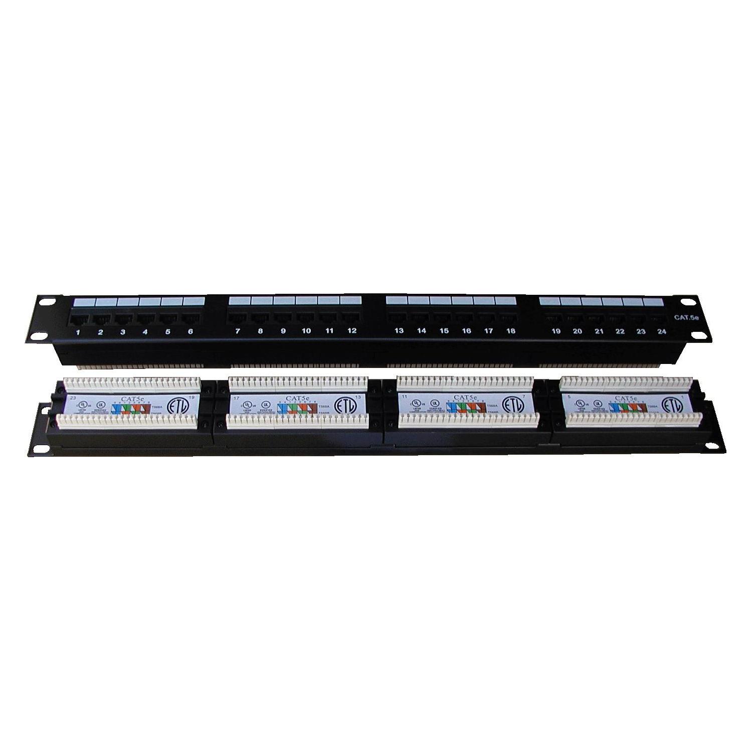 Datacom Patch panel 24x RJ-45,Cat5e UTP,1U, 19" Dual - buy at Galaxus