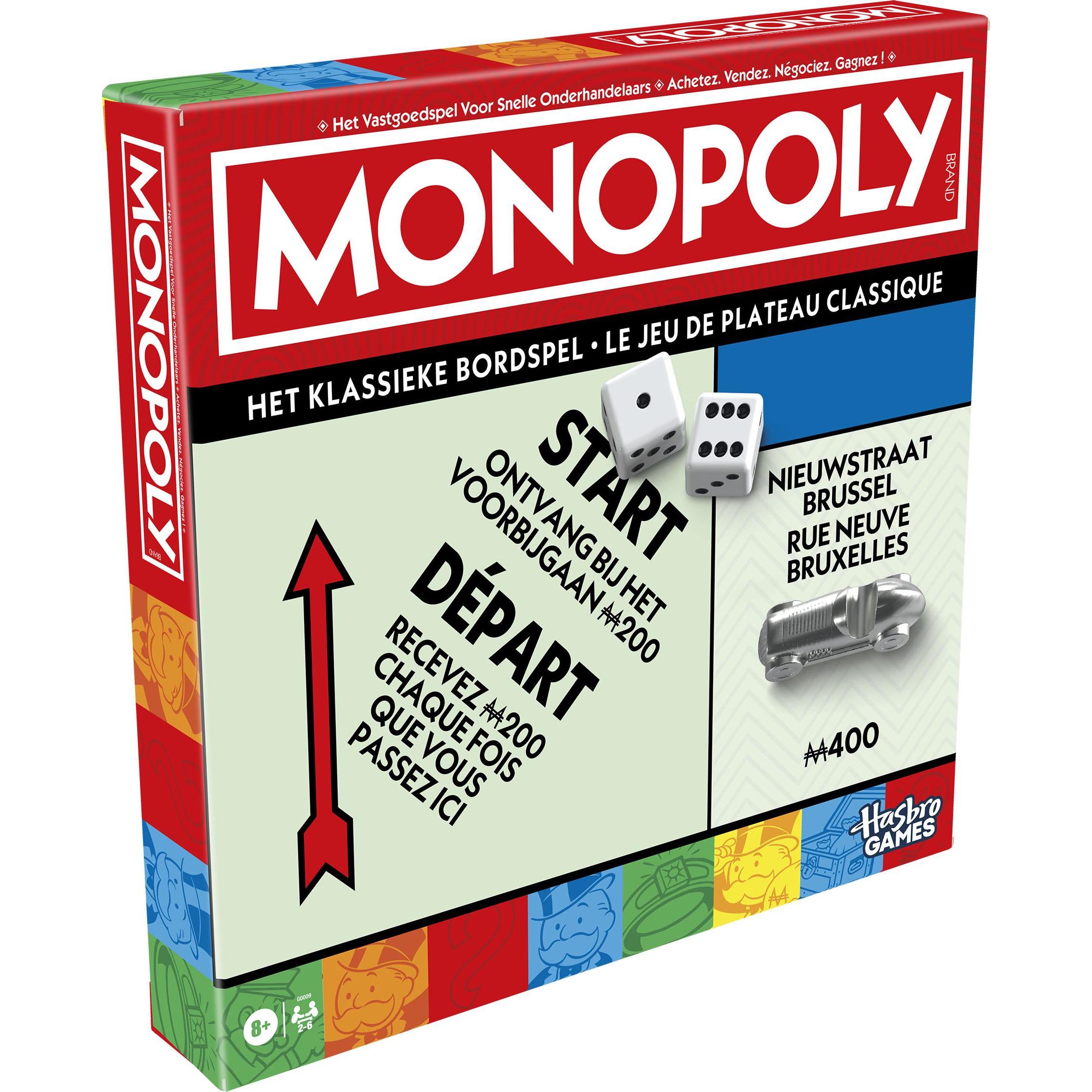 Hasbro Monopoly, board game with storage box and large pieces - Swedish ...