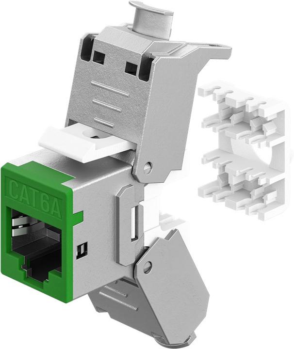 Goobay Keystone-Modul RJ45 CAT 6A, STP, Slim, grün - Digitec