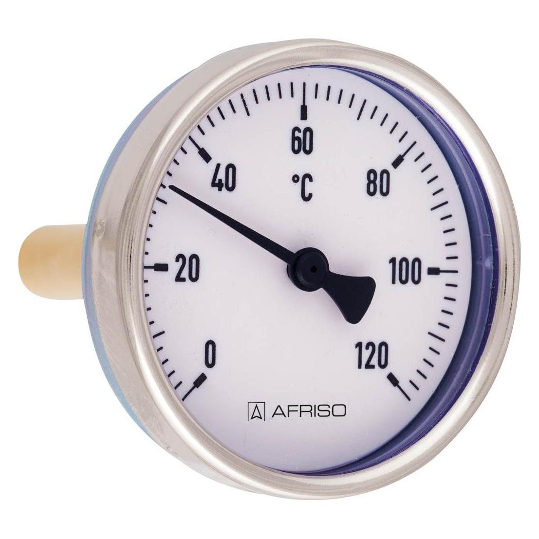 Magni AFRISO Bimetall-Thermometer BiTh 50 ST 0/120C 63 mm G1/2B ax Kl.2