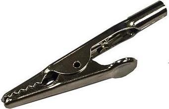 RS PRO Nickel-plated 9mm crocodile clip, silver, 4A - buy at Digitec