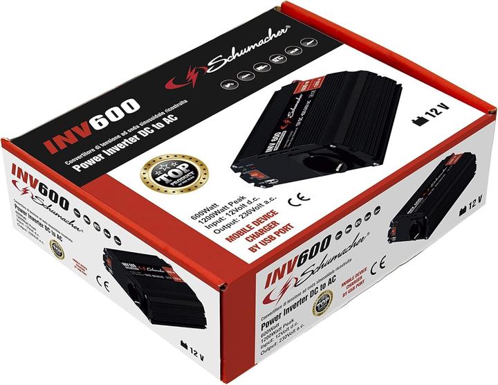 Schumacher Precision Tools Inverter 600W 1200W Picco 12V a 230V Onda ...
