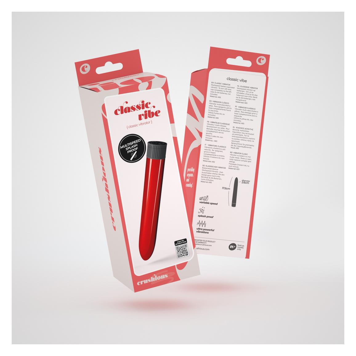 Crushious Classic Vibe - Classic Vibrator - Red - kaufen bei Galaxus