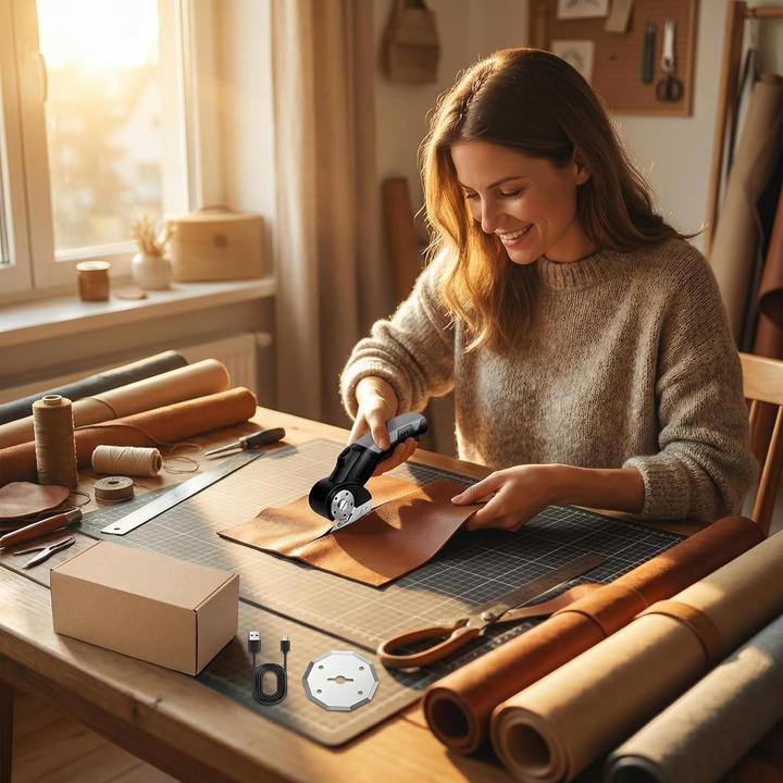 Meesoga Elektrische Schere mit Sicherheitsschloss & LED-Licht