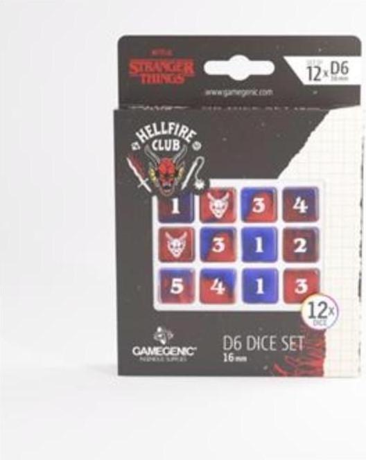 Gamegenic Stranger Things - Hellfire Club D6 Dice Set (12x) 16mm Sprachunabhängig - Galaxus
