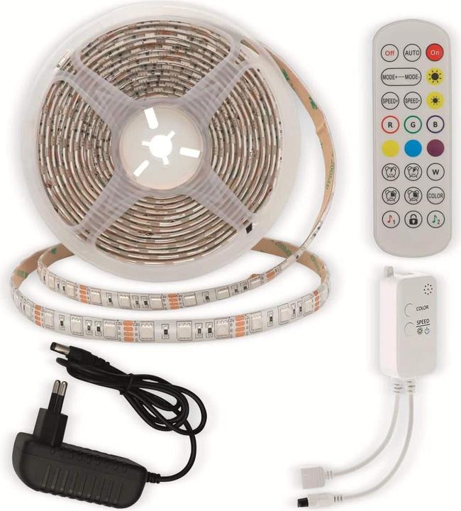 Optonica LED-Strip, RGB 12 V, 60 LEDs, NT, App, FB, 5 m, IP54 - Digitec