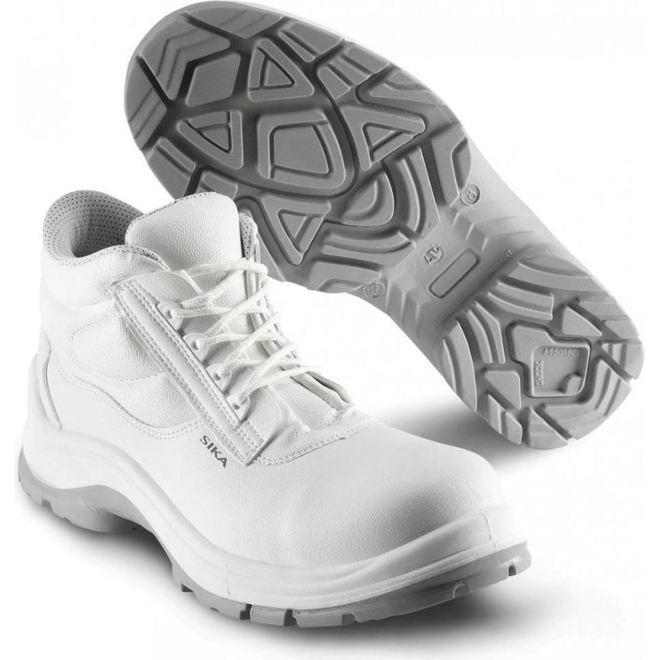 Sika Beat Mid - S2- hoge veterschoen - 216 Wit | Wit | Maat 45 ...