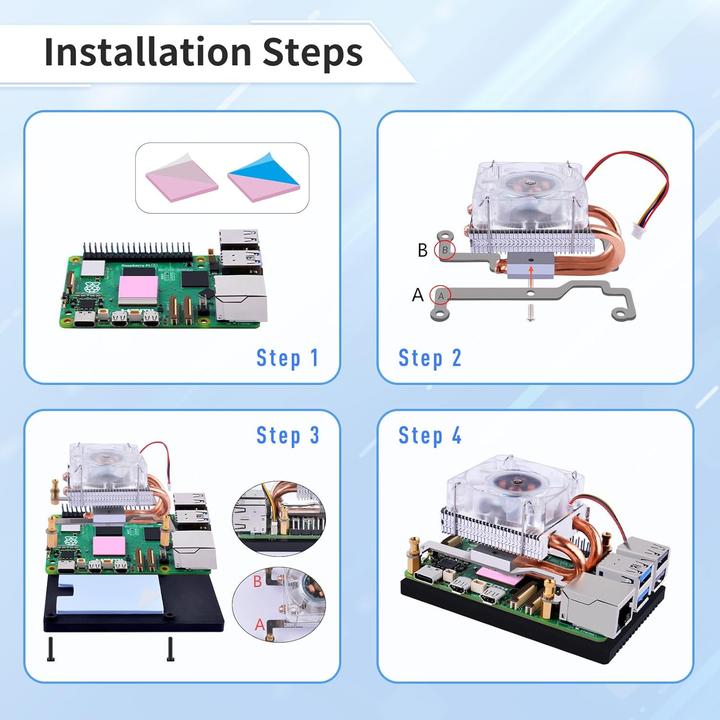 Raspberry Pi ICE Tower Fan for Raspberry Pi5- Horizontal - Galaxus