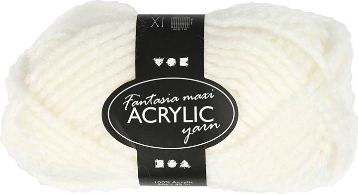 Creativ Company Fantasia Acrylic Yarn, L: 35 m, needle 9-10, beige, 50 ...