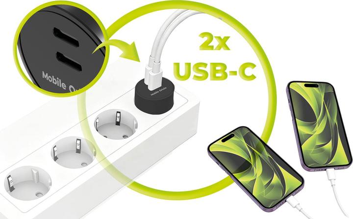 Mobile Origin 30W Charger Plug PW33 - 2x USB-C, black