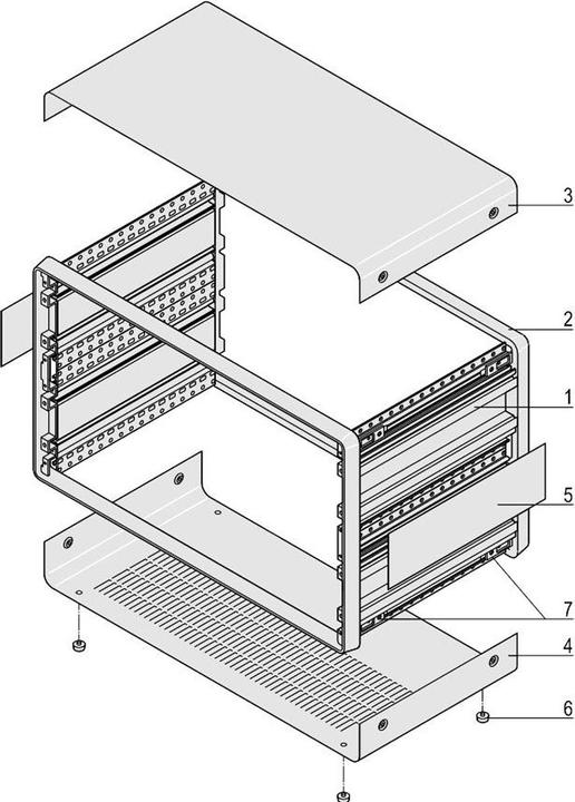Schroff Enclosure 6 U - COMPAC PRO GEH.6HE 84TE 511T (84 RU, 19 inch ...