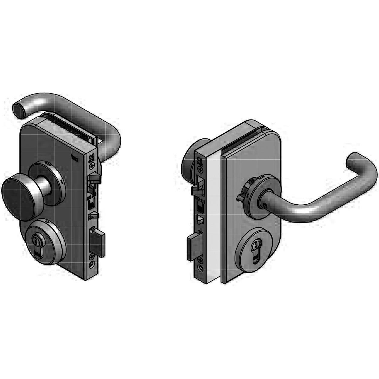 Dormakaba Panic glass door lock OFFICE Junior SVP 5000 - Galaxus