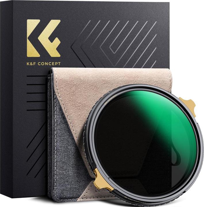K&F Concept 67MM Brass Frame CPL+Variable/Fader ND232 Filter, Anti ...