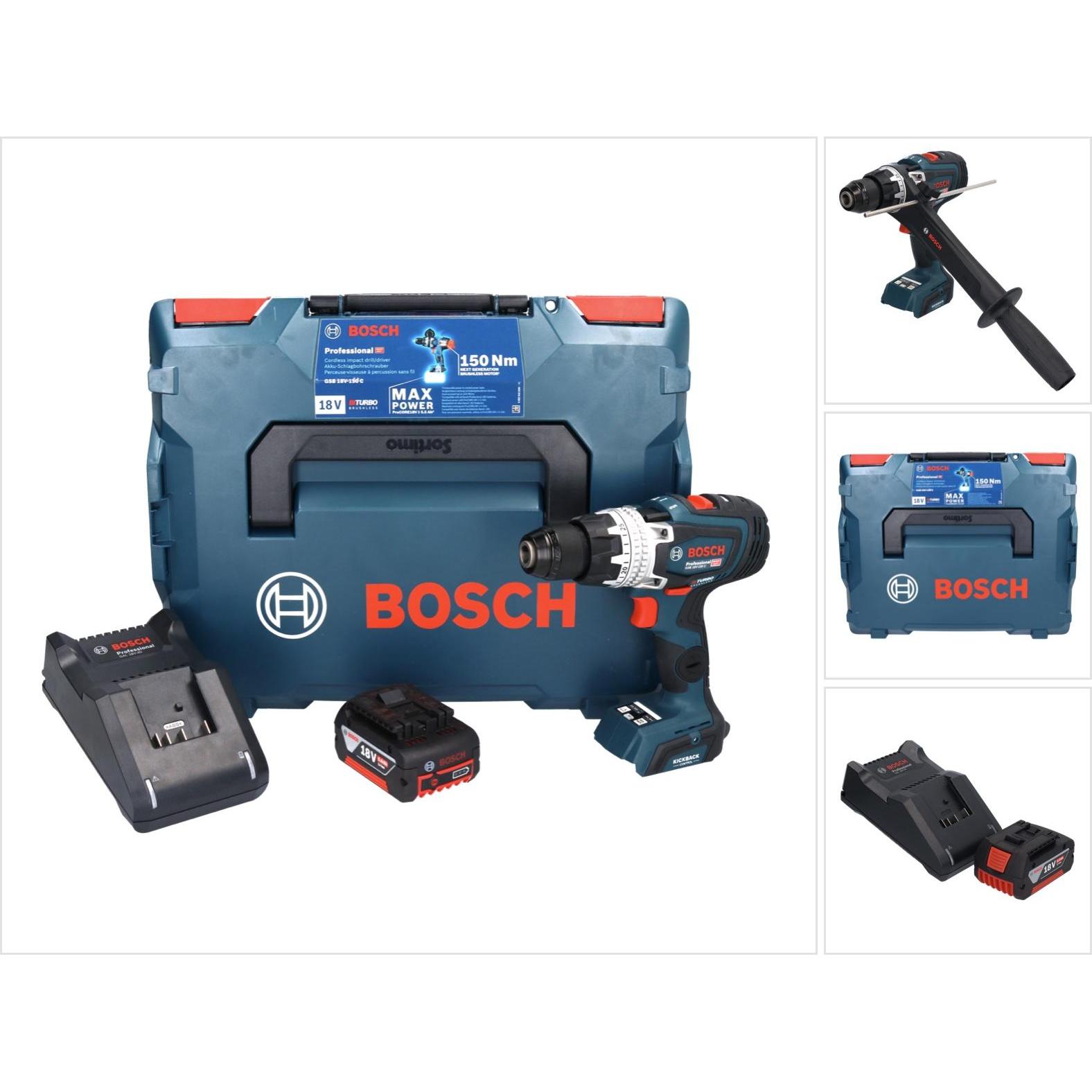 Bosch Professional Bosch GSB 18V-150 C Professional Battery Impact ...