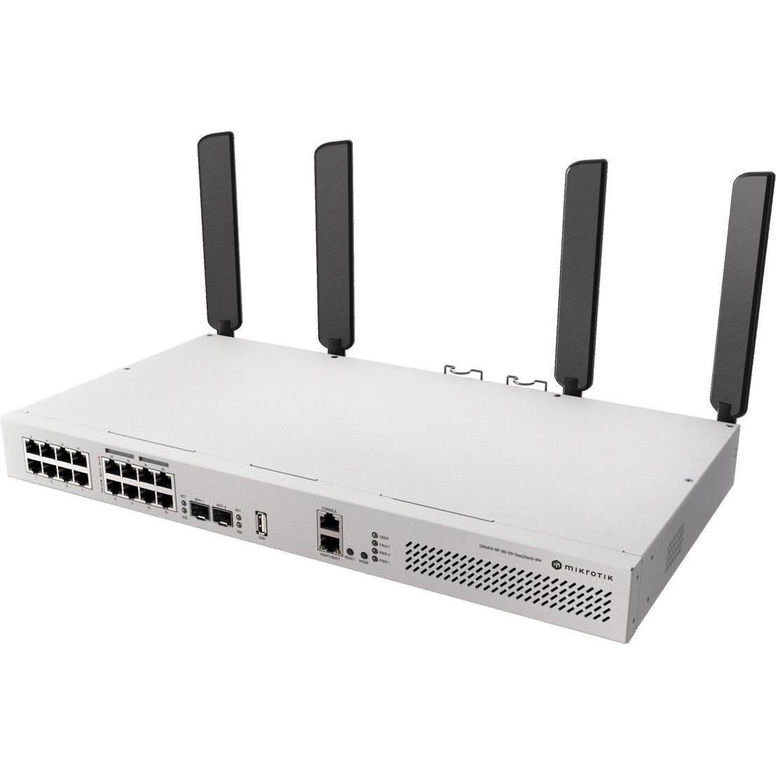 MikroTik Cloud Router Switch 418-8P-8G-2SRM with quad-core IPQ-8072 2 ...