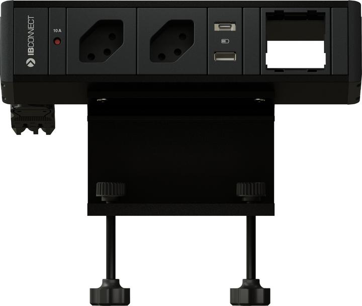 IB Connect CUBO T power strip black 2x type 13 1x USB-A/C 1x empty ...